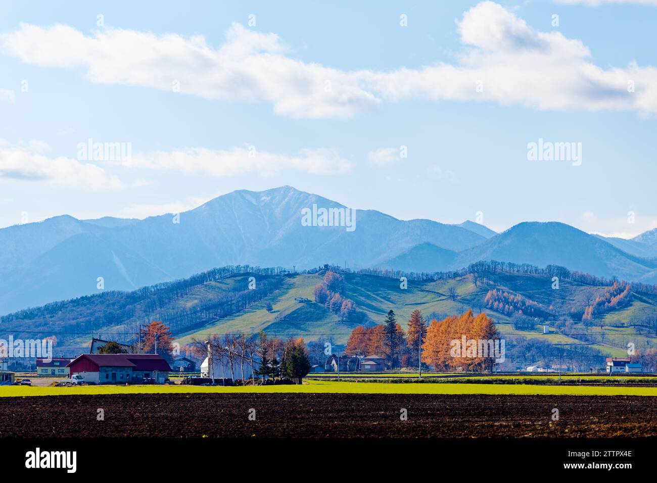 Mt. ShinArashi, Memuro Town, Hokkaido, Japan Stock Photo - Alamy