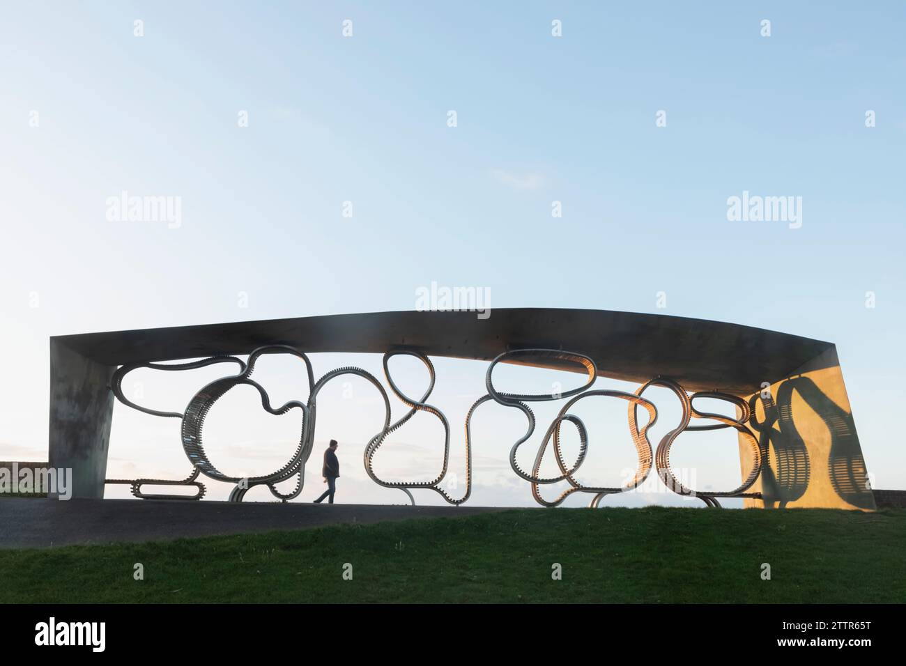England, West Sussex, Littlehampton, The Long Bench designed by Studio ...