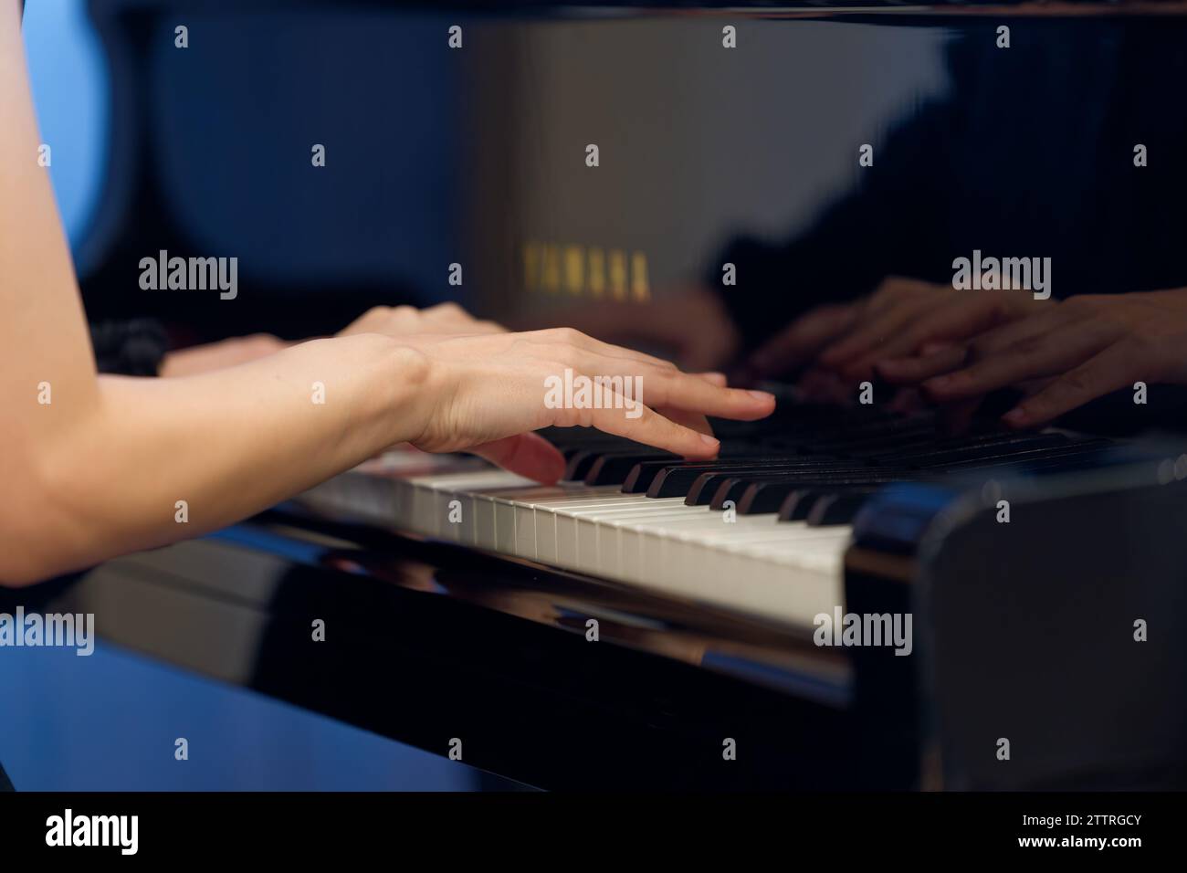 Hand Playing Piano Stock Photo - Alamy