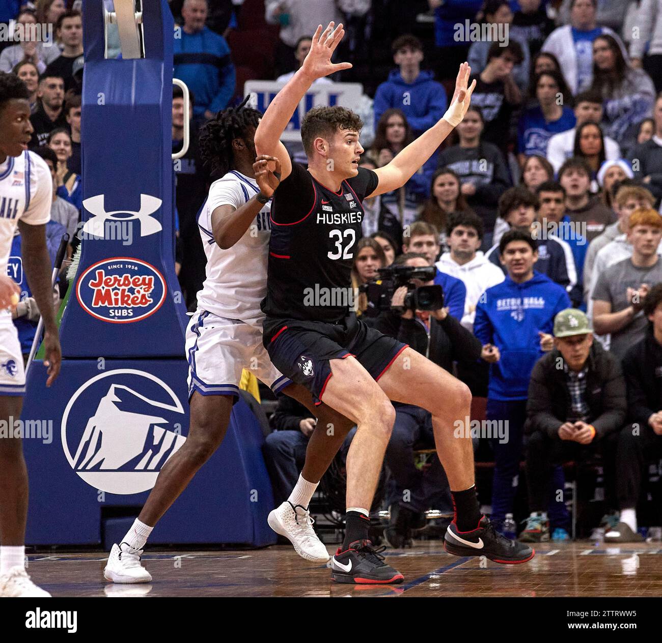 New Jersey on Wednesday, December 20, 2023. Connecticut Huskies center ...