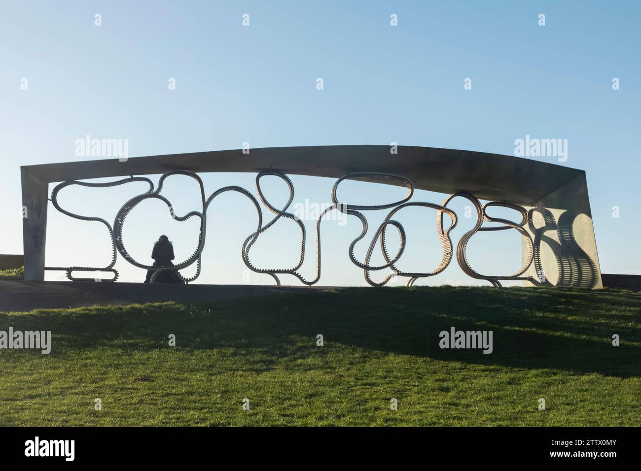 England, West Sussex, Littlehampton, The Long Bench designed by Studio ...