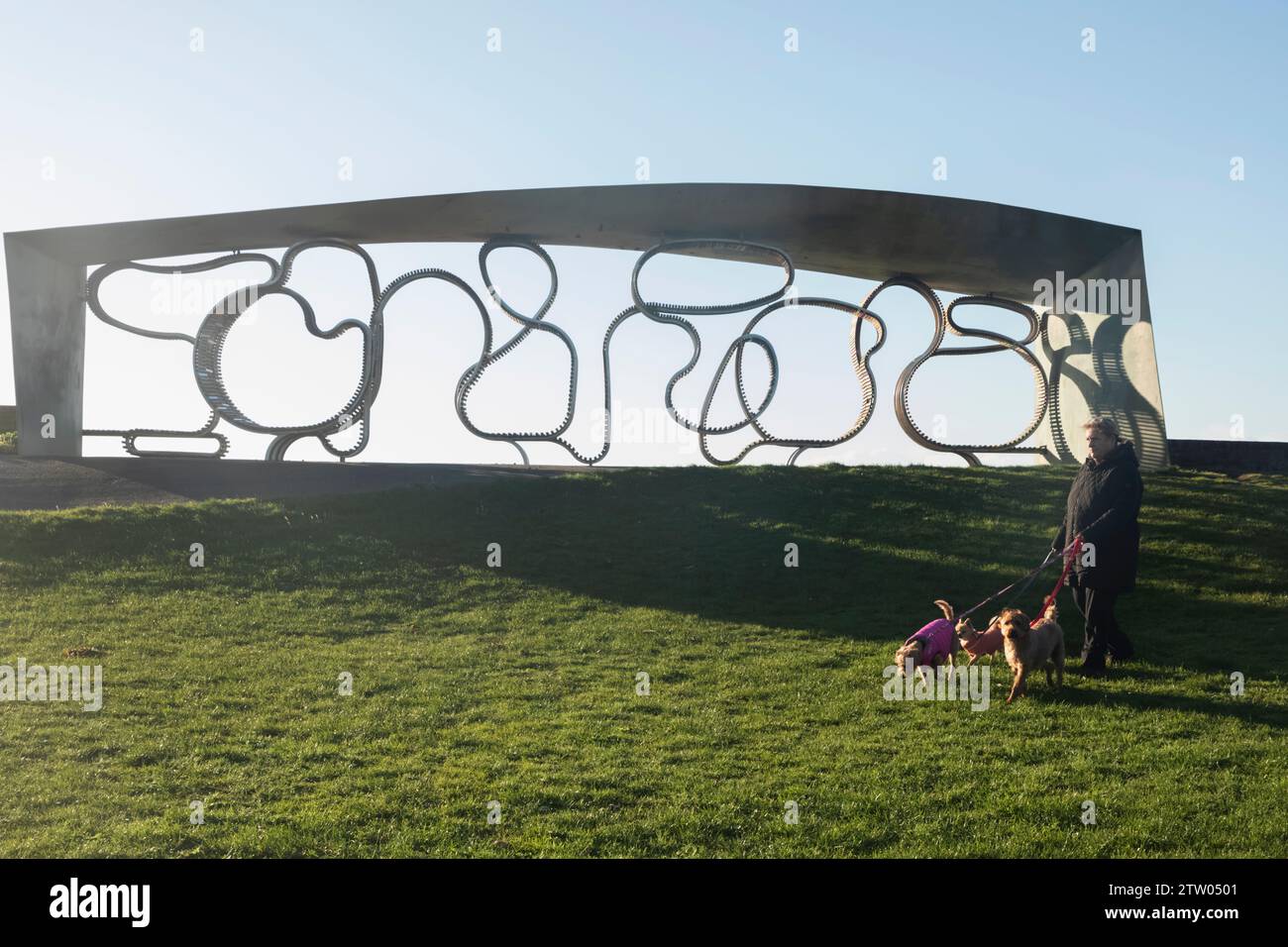 England, West Sussex, Littlehampton, The Long Bench designed by Studio ...