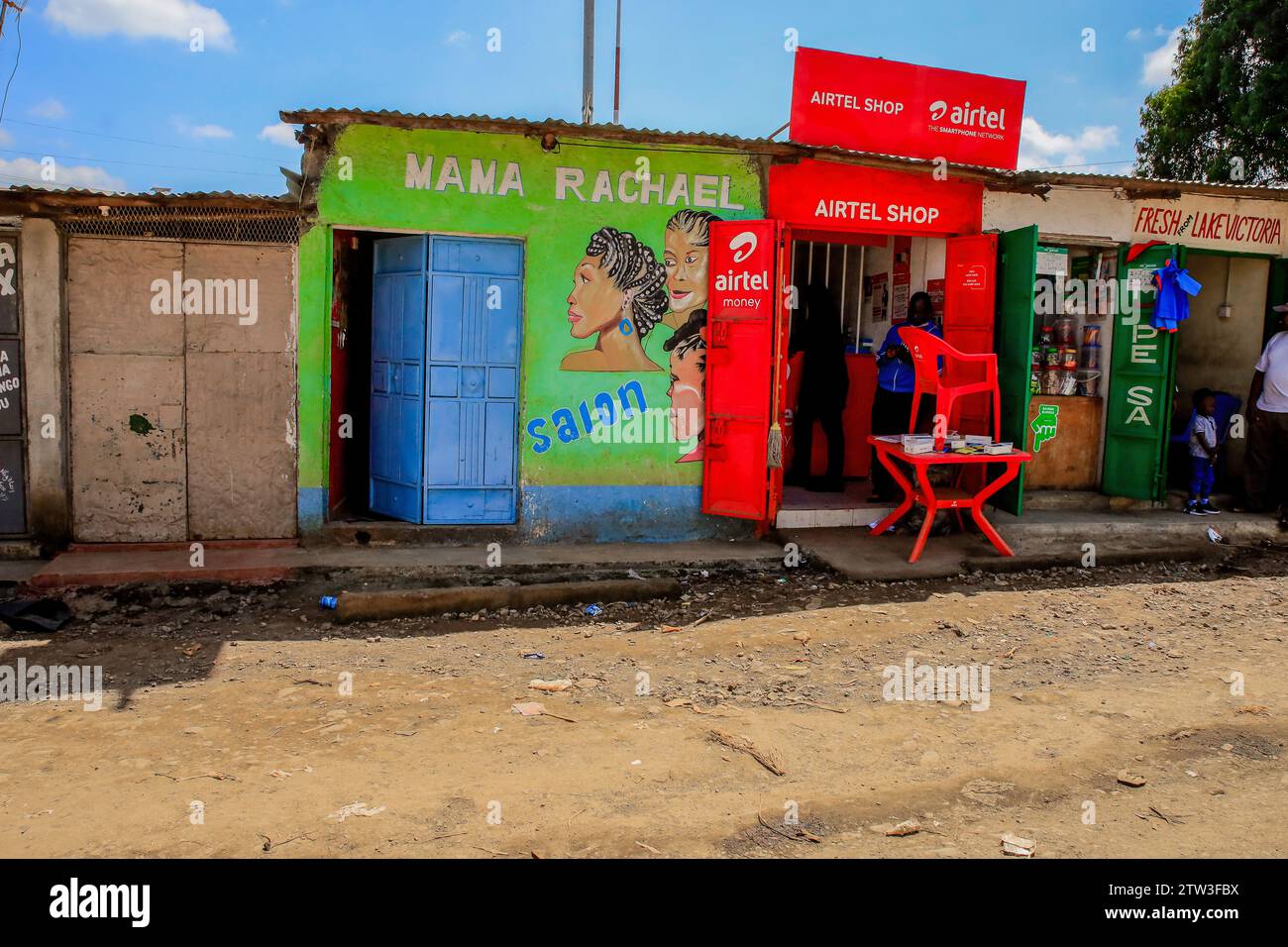 Nairobi, Kenya. 17th Dec, 2023. Residents waiting outside a mobile ...