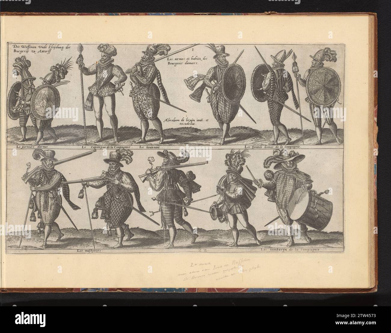 Soldiers, dressed according to the fashion of approx. 1580, 1581 Twelve ...