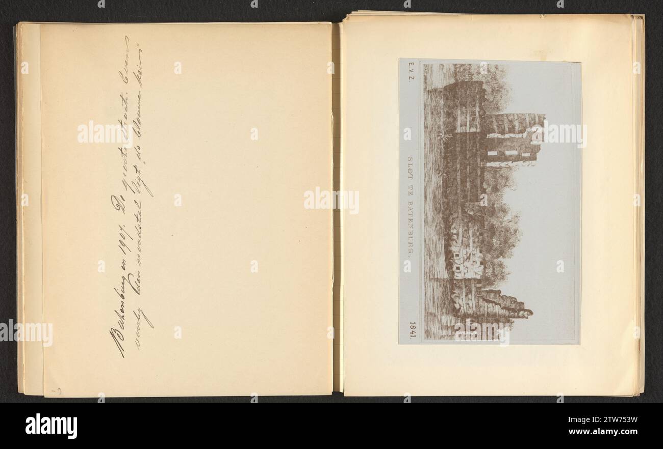 Photo production of a print of the ruin of Batenburg Castle, Benjamin ...