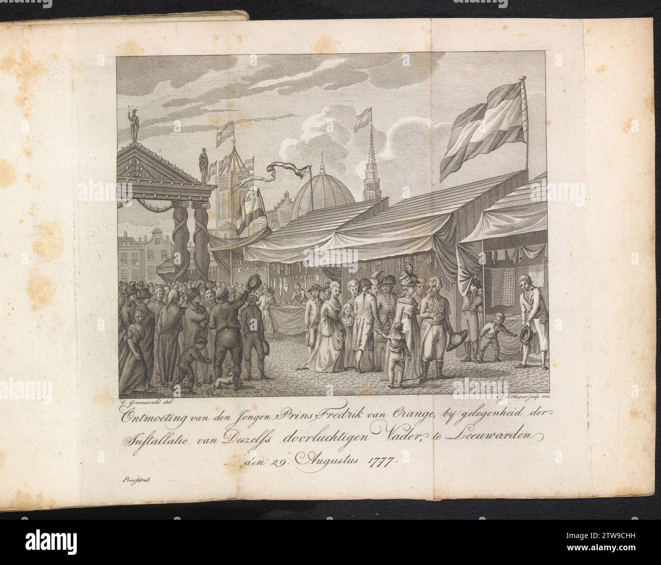 Young Prince Frederik in Leeuwarden, 1777, Carel Jacob de Huyser, After ...