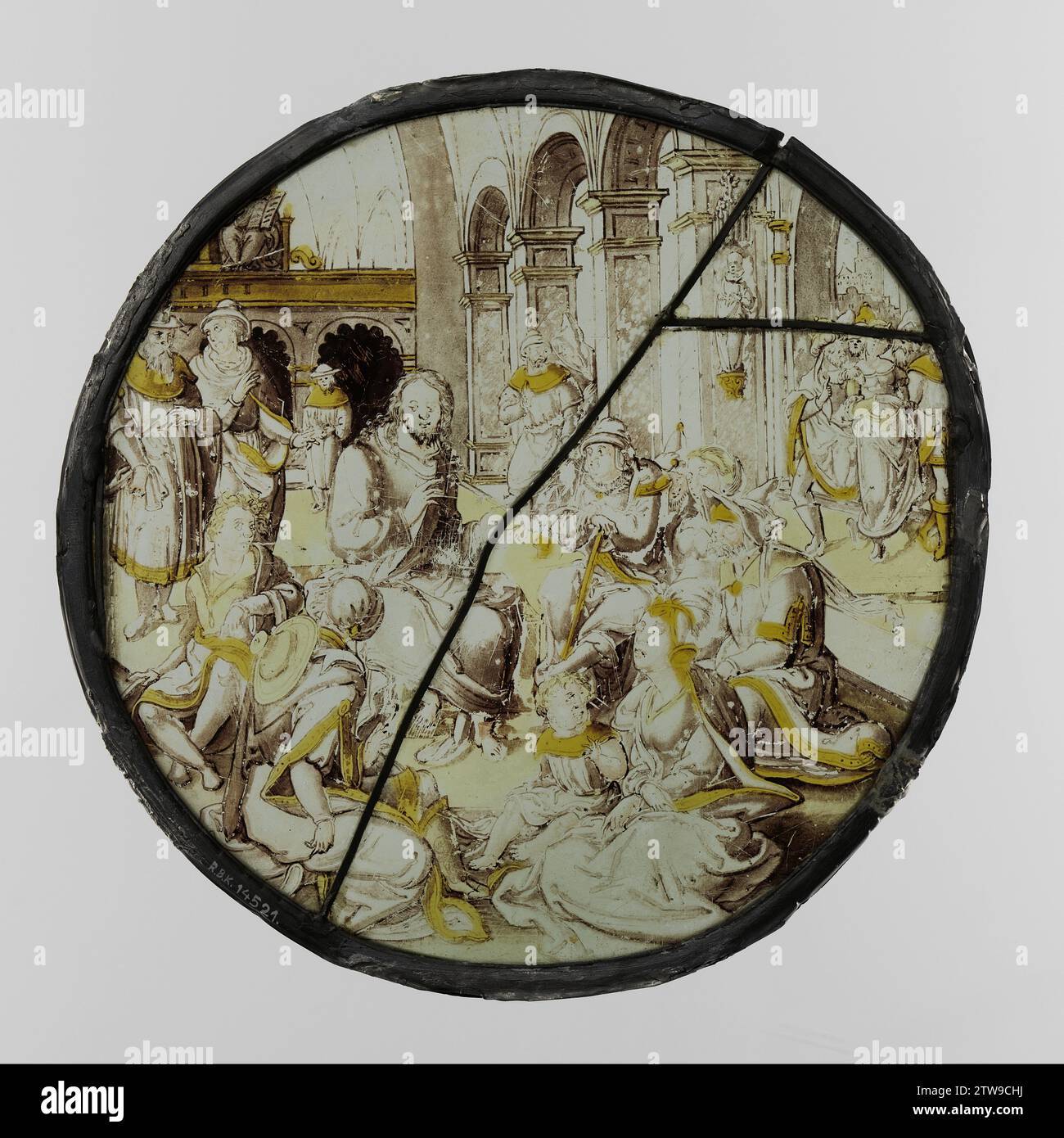 Christ preaching in the synagogue, the Pharisees bring the adulterous ...