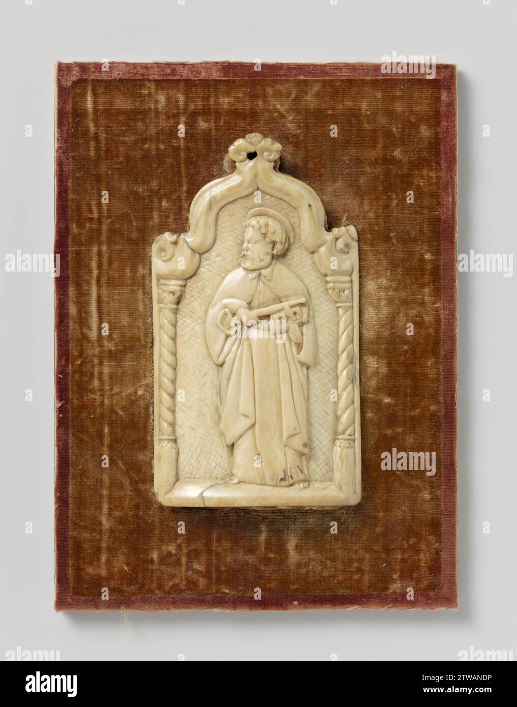 Pax with St Peter, anonymous, c. 1525 A slightly curved vertical plate ...