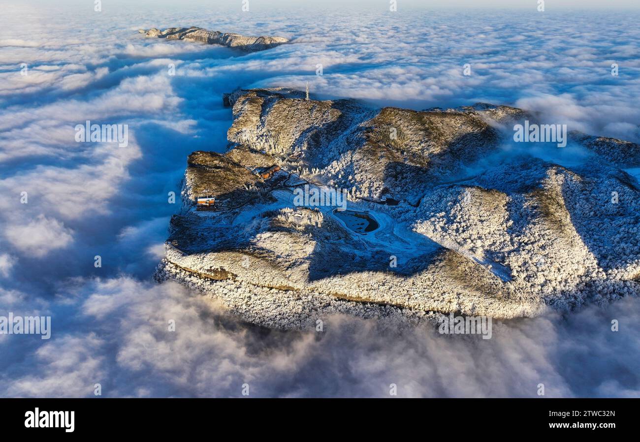 CHONGQING, CHINA - DECEMBER 20, 2023 - A sea of clouds is seen after ...