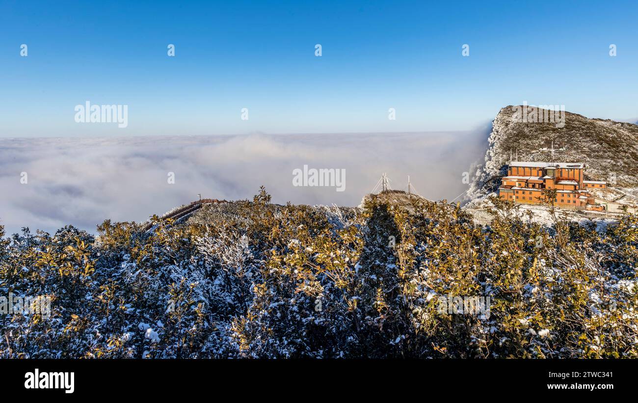 CHONGQING, CHINA - DECEMBER 20, 2023 - A sea of clouds is seen after ...