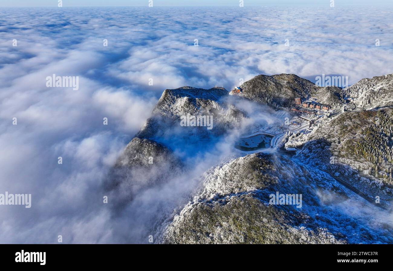 CHONGQING, CHINA - DECEMBER 20, 2023 - A sea of clouds is seen after ...