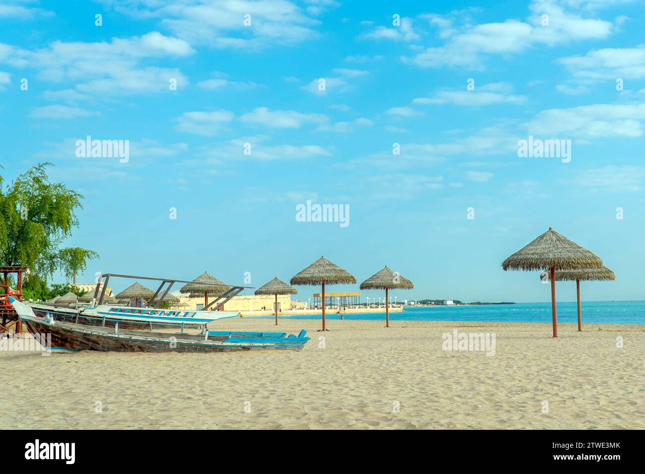 Beautiful beaches in Qatar. Al wakrah beach Doha Qatar Stock Photo - Alamy