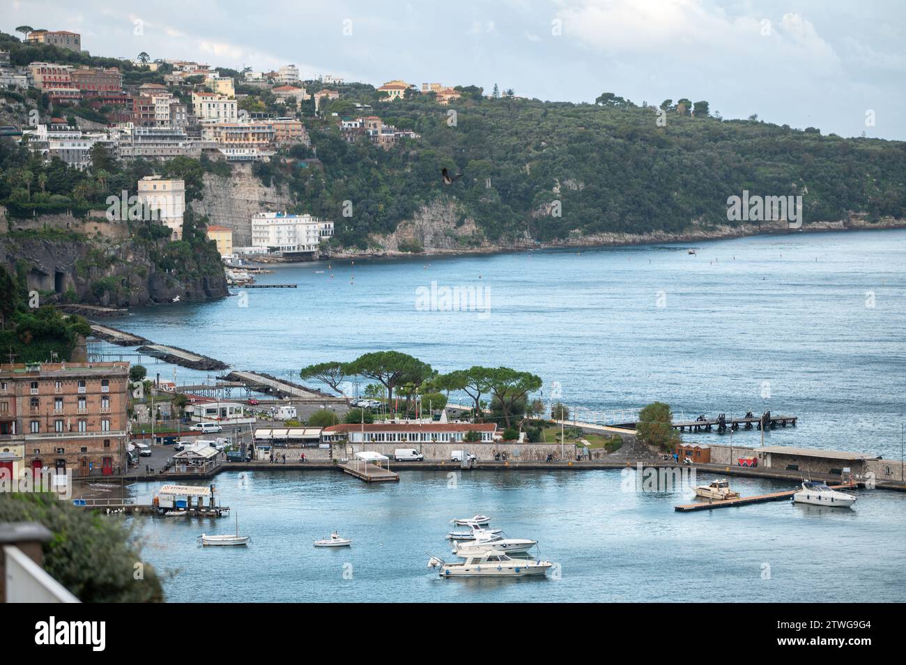 SORRENTO, ITALY - November 17, 2023: View of the port of the tourist ...