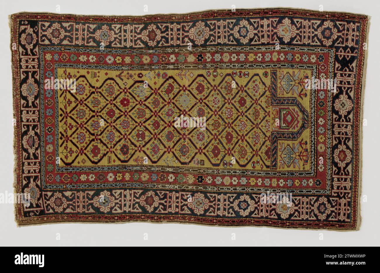 Eastern carpet ,, 1830 - 1870 Oriental carpet, prayer rug. In midfield ...