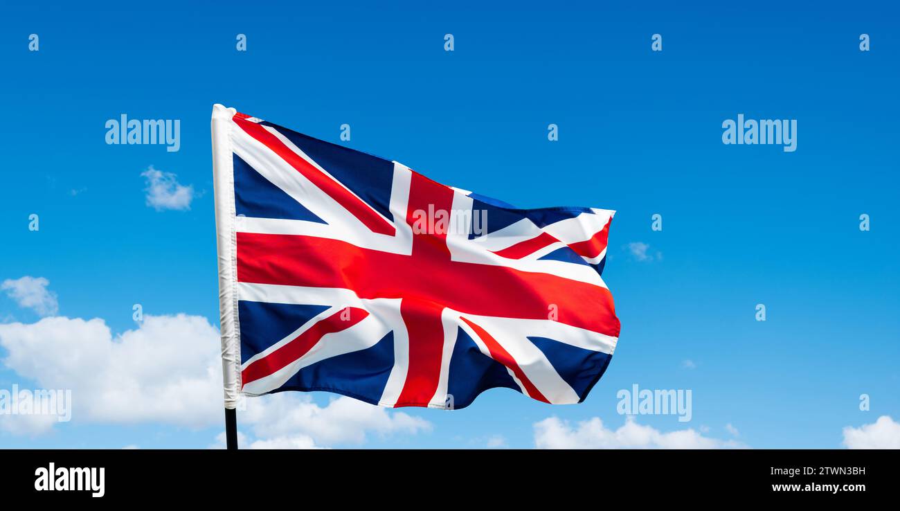 British flag waving hi-res stock photography and images - Alamy