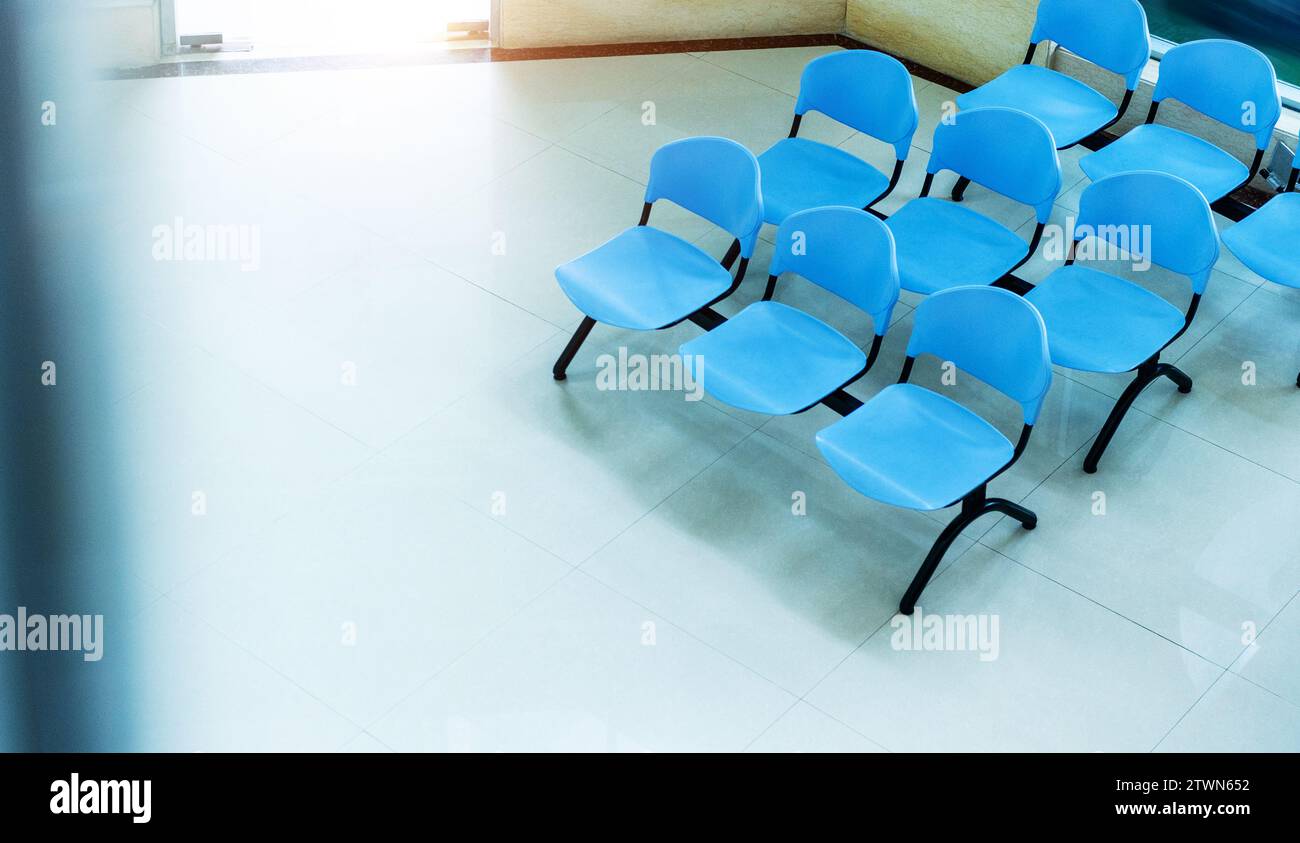 Hospital waiting room with some empty chairs Stock Photo - Alamy