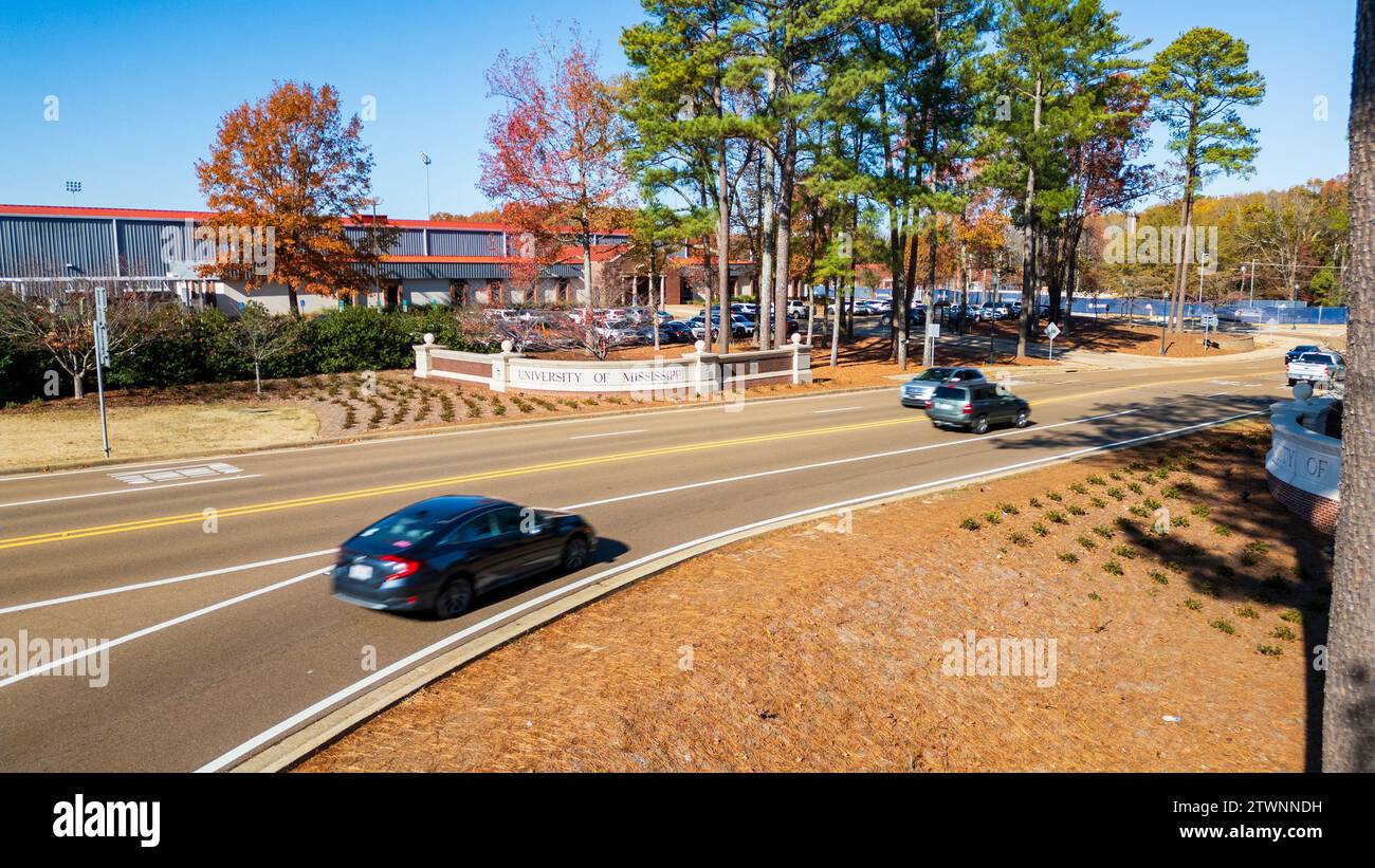 Oxford, MS - November 28, 2023: University of Mississippi sign at the ...