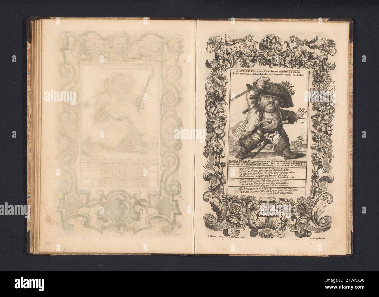 The little man Puer Orcanius as wild officer, 1716, 1716 The little man ...