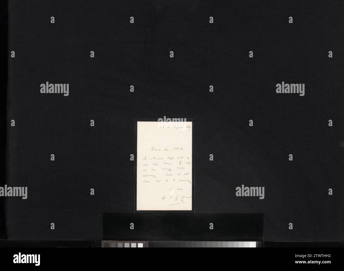 BRIEF AAN BUIR ALEBEBIE, HENDRY PETER GODFRIED STACK, 1889 paper. ink ...