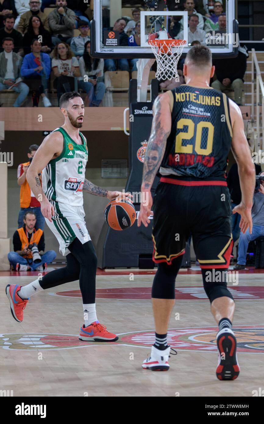 Monaco, Monaco. 20th Dec, 2023. The AS Monaco player #20 Donatas ...