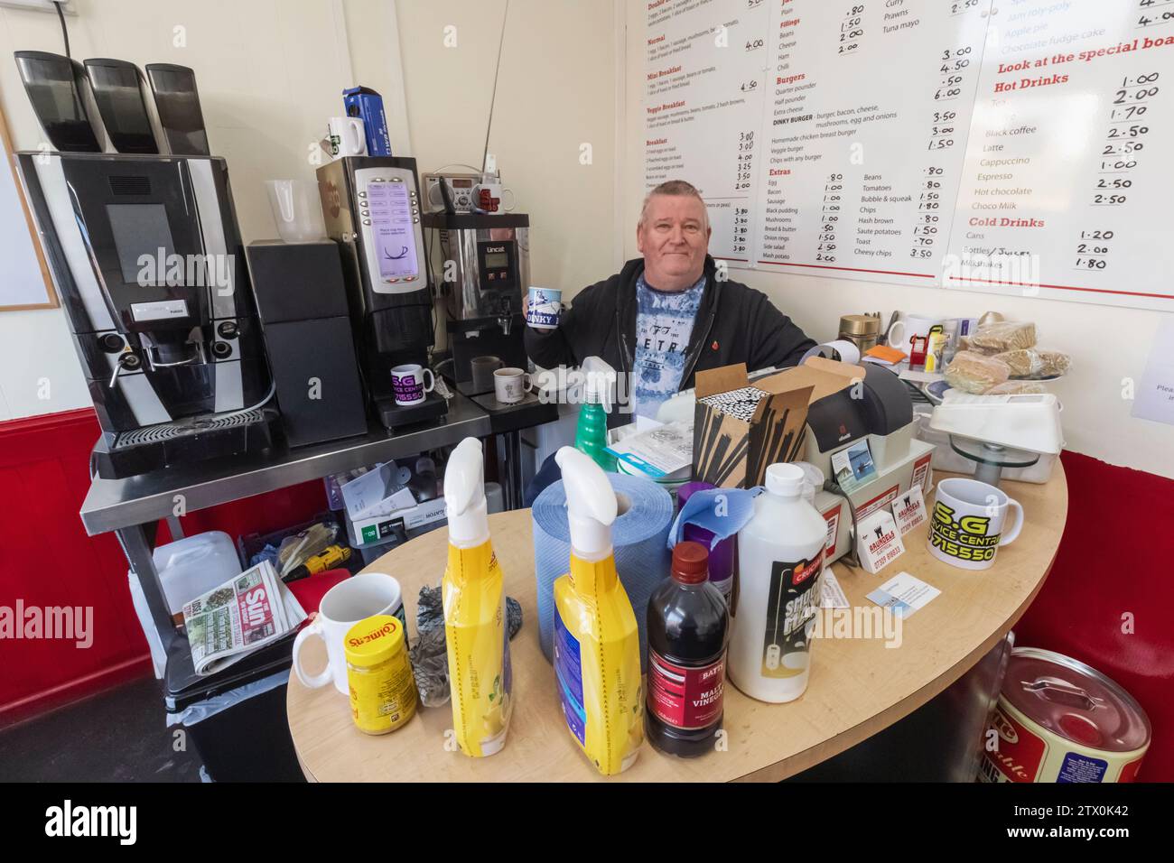 England, West Sussex, Littlehampton, Dinky Doo Diner, Cashier's Desk ...