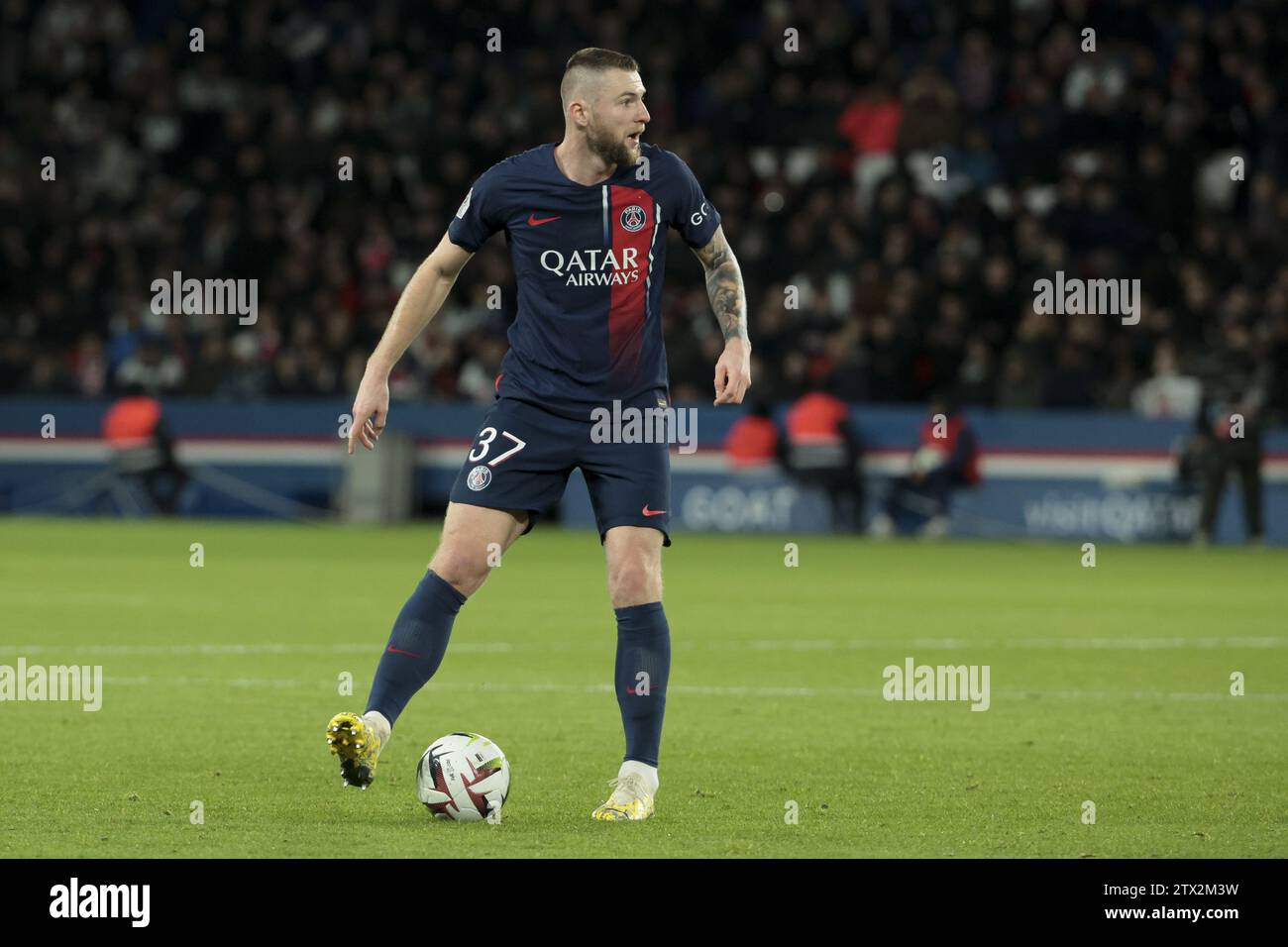 Milan Skriniar of PSG during the French championship Ligue 1 football ...
