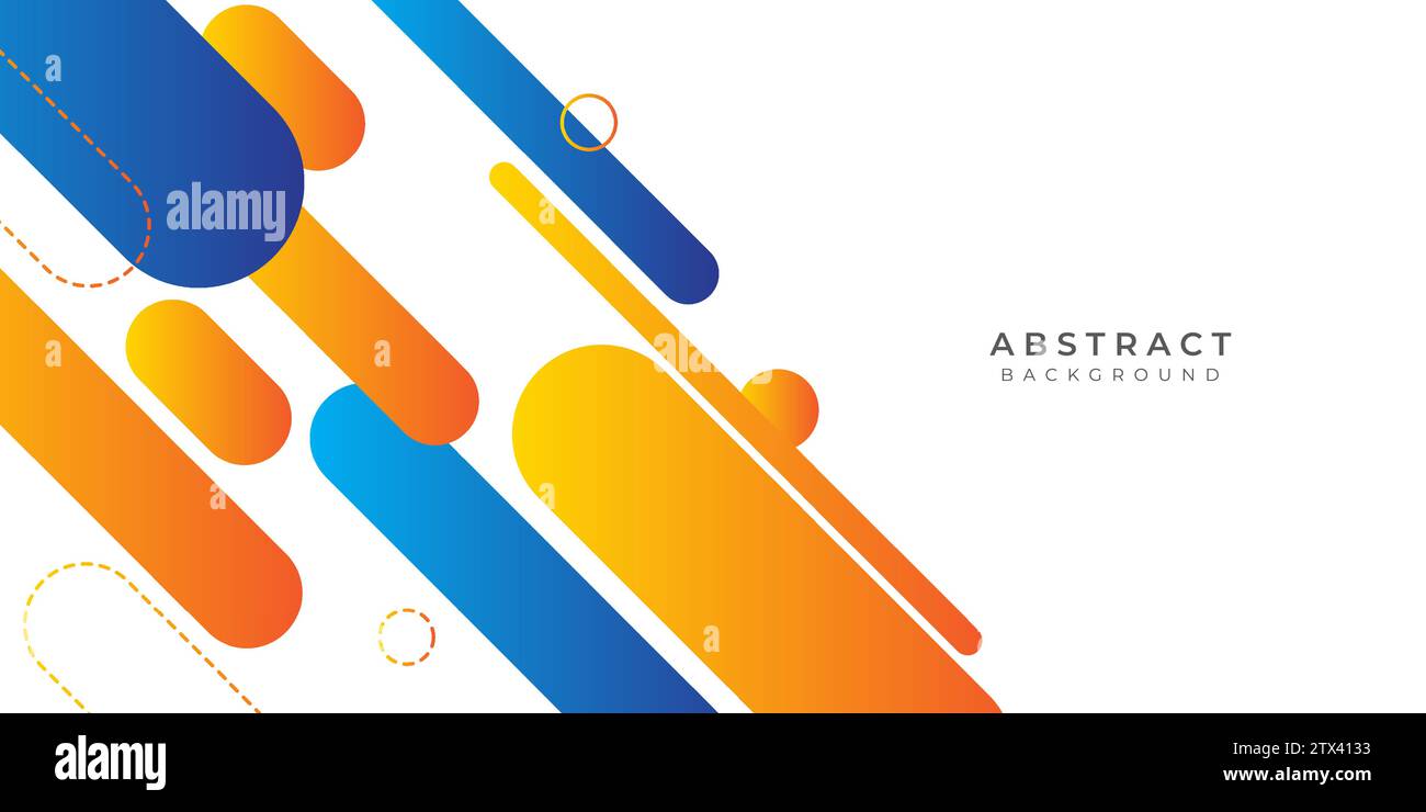modern geometric blue and orange background vector illustration Stock ...
