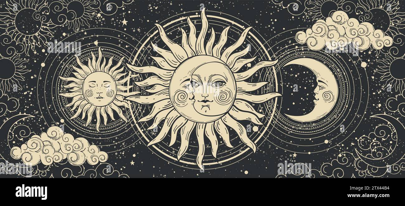 Union of sun and moon, eclipse, mental balance, spiritual marriage ...