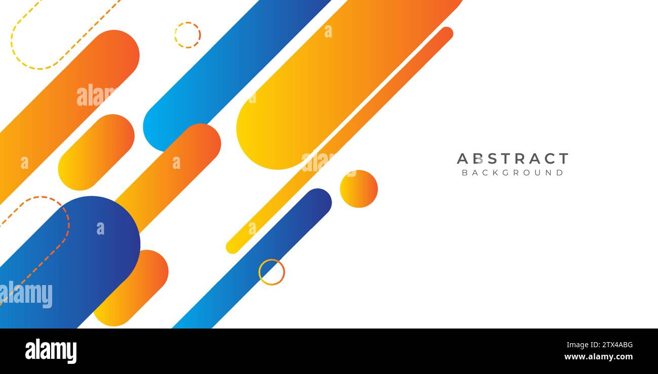 modern geometric blue and orange background vector illustration Stock ...