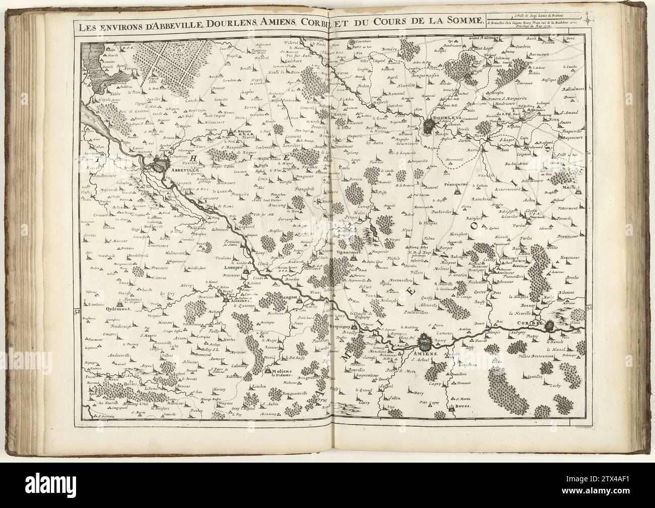 Map of Northern France with the course of the Somme, 1710, 1710 Map of ...