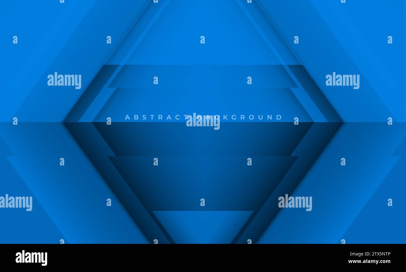 Blue abstract technology background with 3D geometric rhombus frame ...