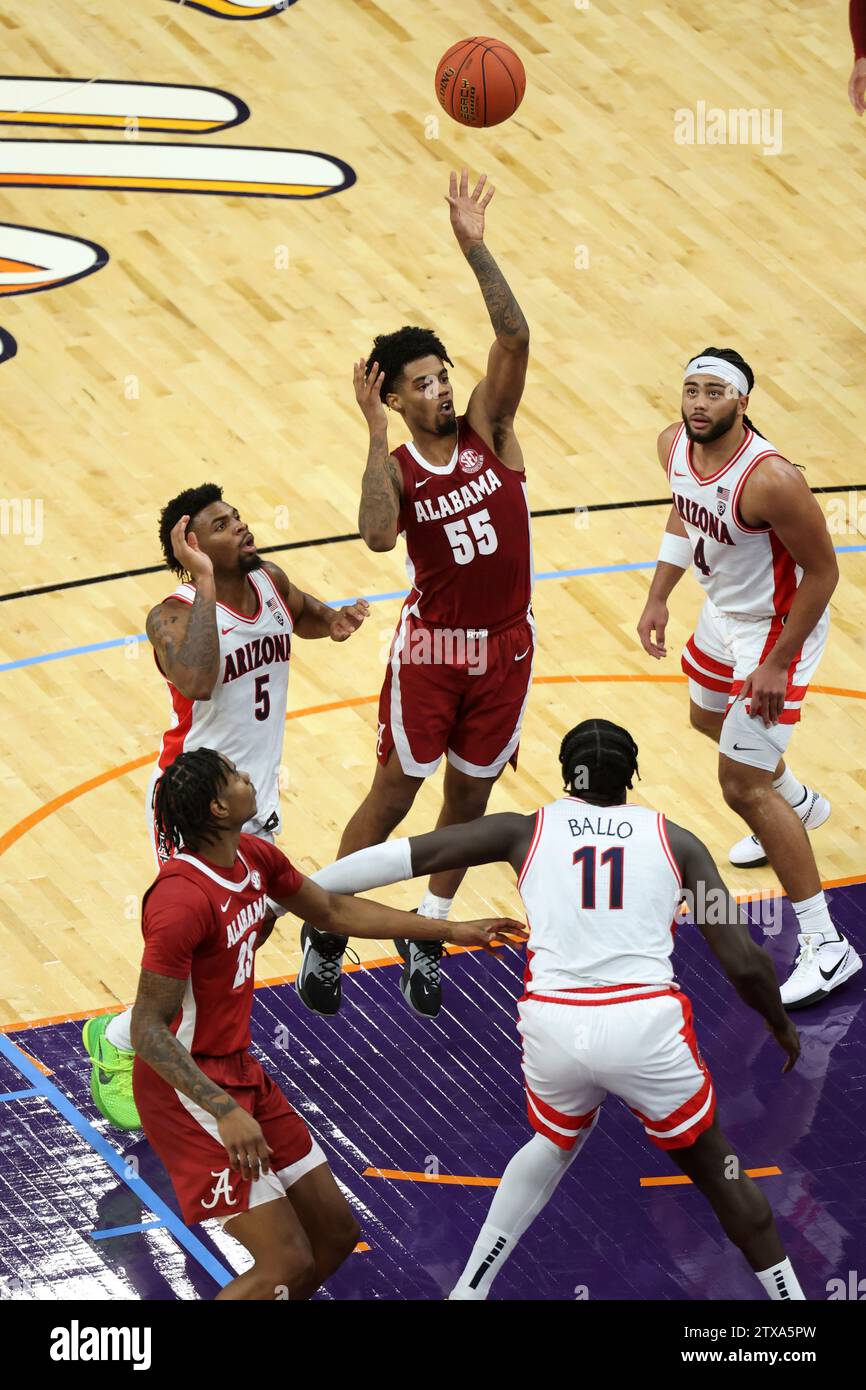 PHOENIX, AZ - DECEMBER 20: Alabama Crimson Tide guard Aaron Estrada (55 ...