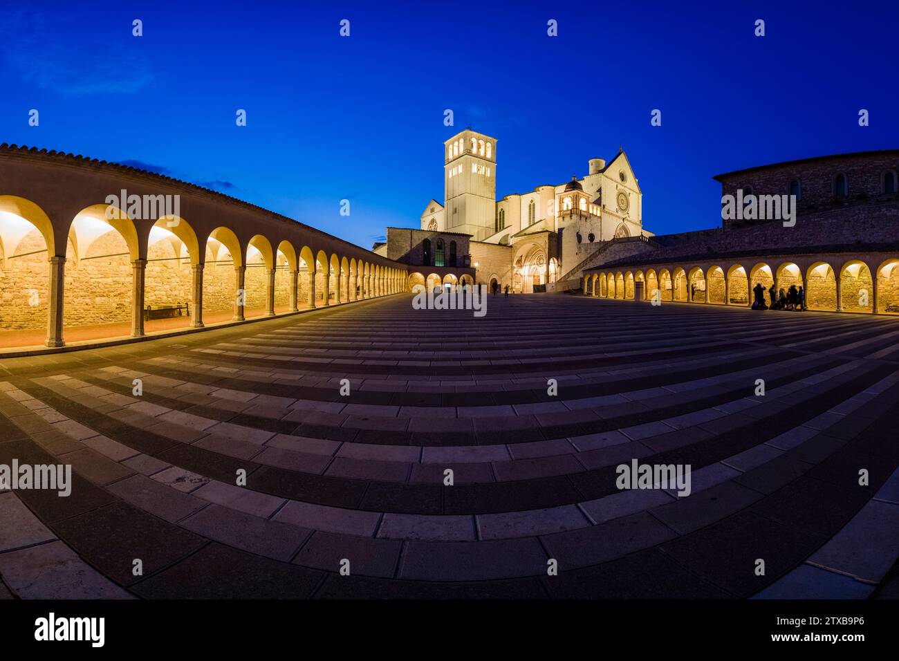 The church Basilica of Saint Francis of Assisi, seen over Piazza ...