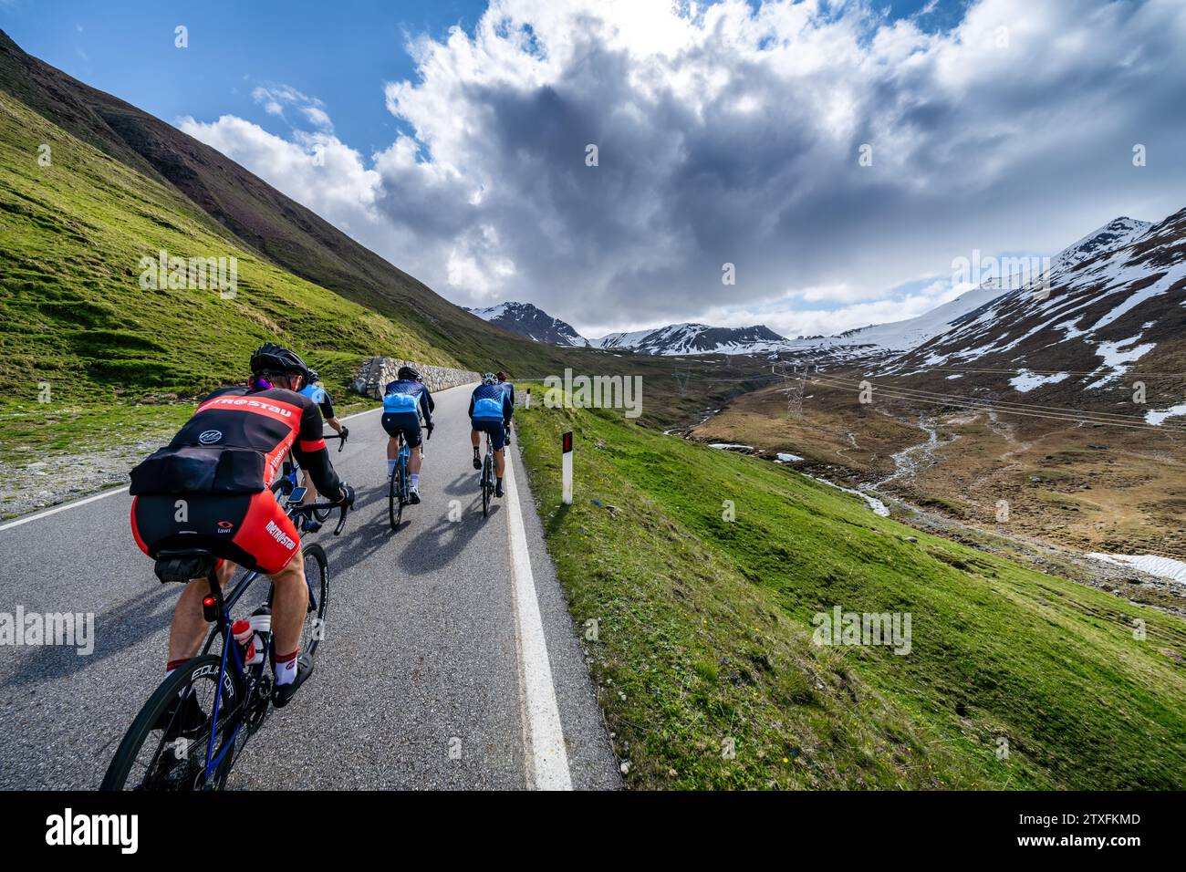 Road cycling at Stelvio Pass near Bormio, Italy Stock Photo - Alamy