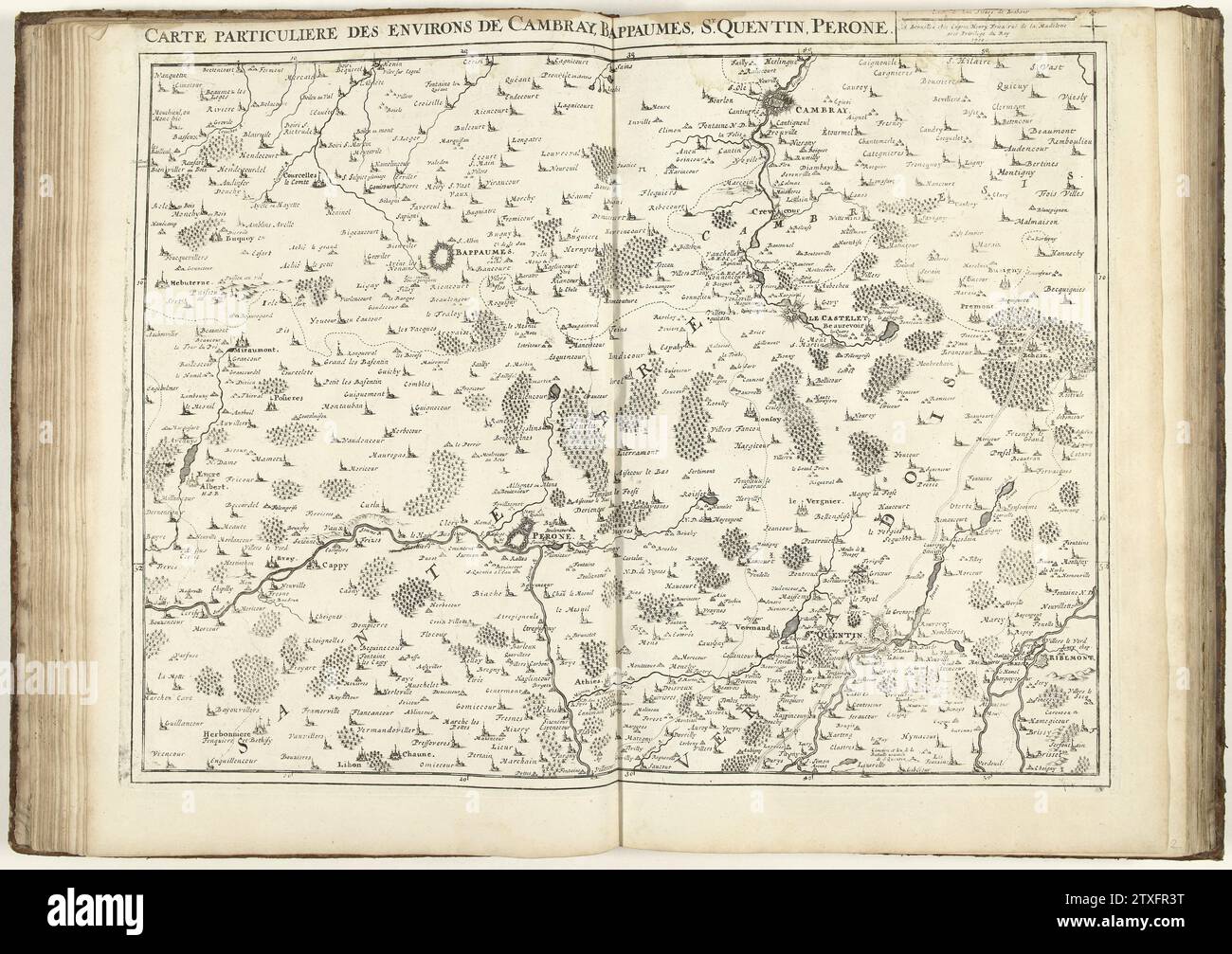 Map of Northern France, 1710, 1710 Map of Northern France with the ...
