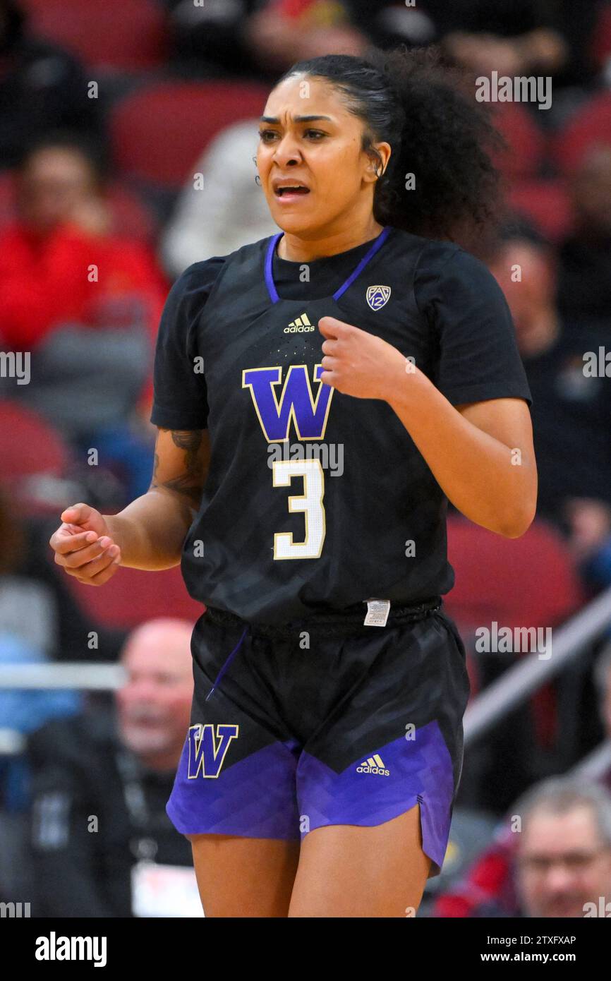 Washington guard Jayda Noble plays against Louisville during an NCAA ...