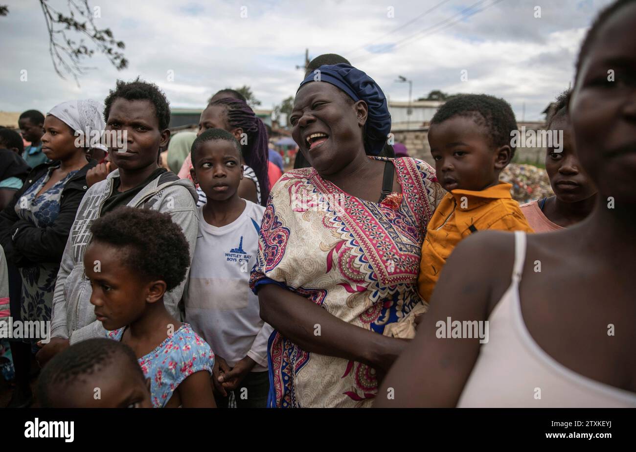 Residents watch the performance given by young dancers during a ...