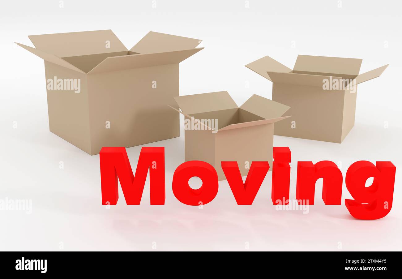 Moving Made Easy, empty boxes Signifying Organization in the Process of ...