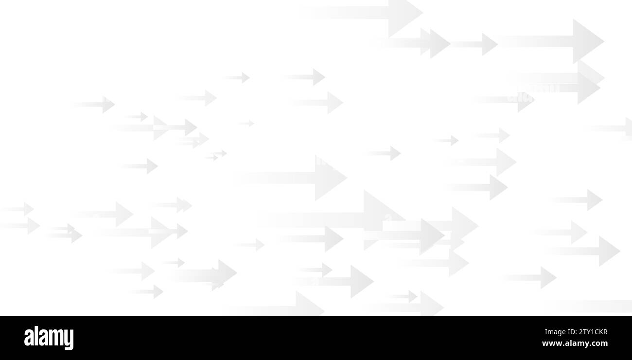 Grey white tech arrows abstract minimal background. Vector design Stock ...