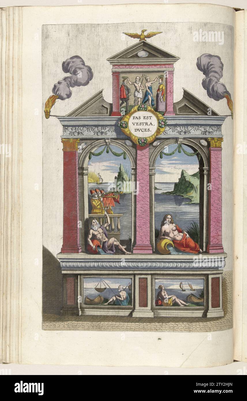 Scaffolding with river gods, 1599, 1599 Small scaffolding with river ...