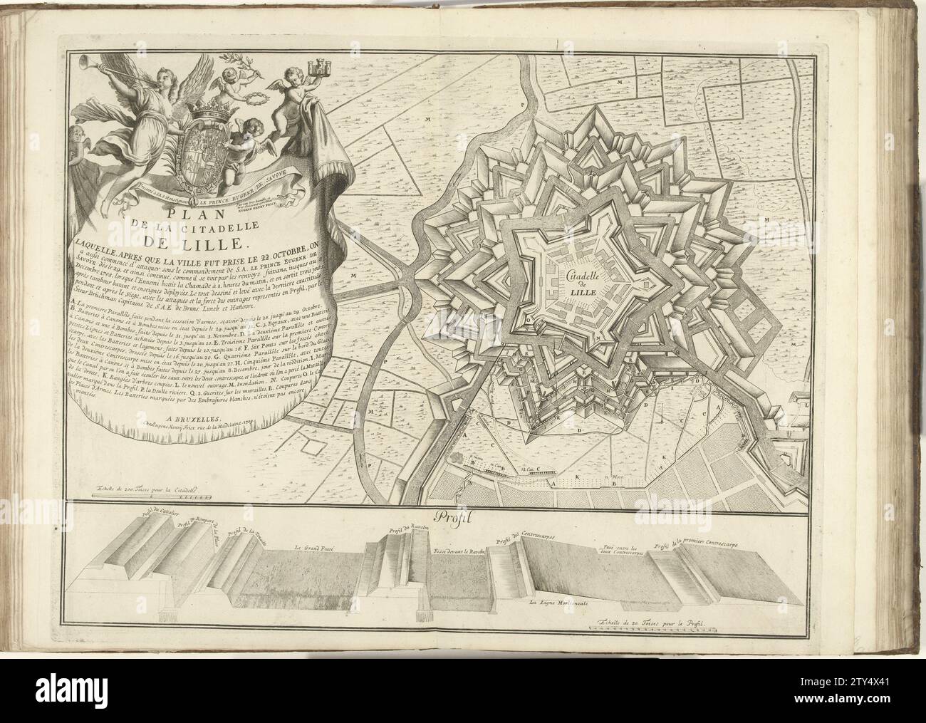 Map of the Citadel van Lille, 1708, 1709 Map of the Citadel van Lille ...