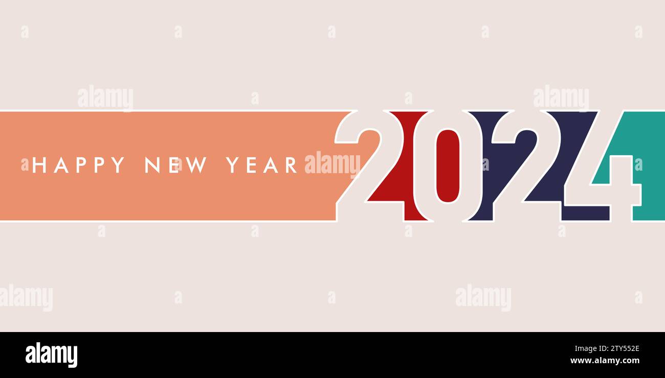 Golden number 2024 happy Stock Vector Images - Alamy