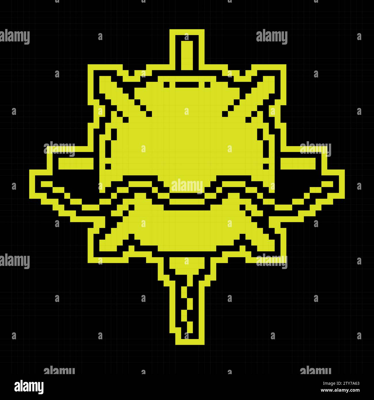 Pixel silhouette icon, combat naval anti submarine mine. Fight against ...