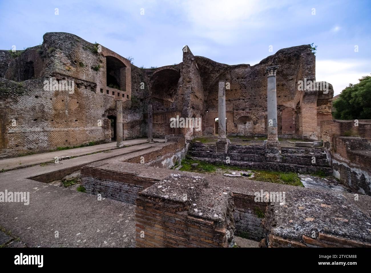 Terme con heliocaminus in Hadrian's Villa, Villa Adriana, remains of a ...