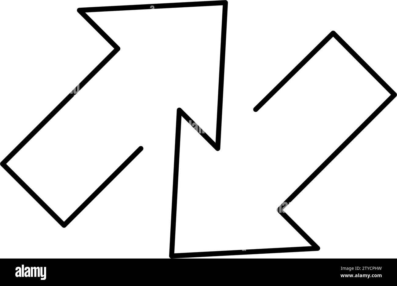 Transfer arrow icon. Double reverse symbol. Data transfer linear icon ...