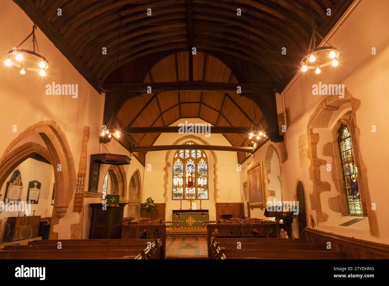 England, Kent, Edenbridge, Hever, St.Peter's Church, Interior View ...