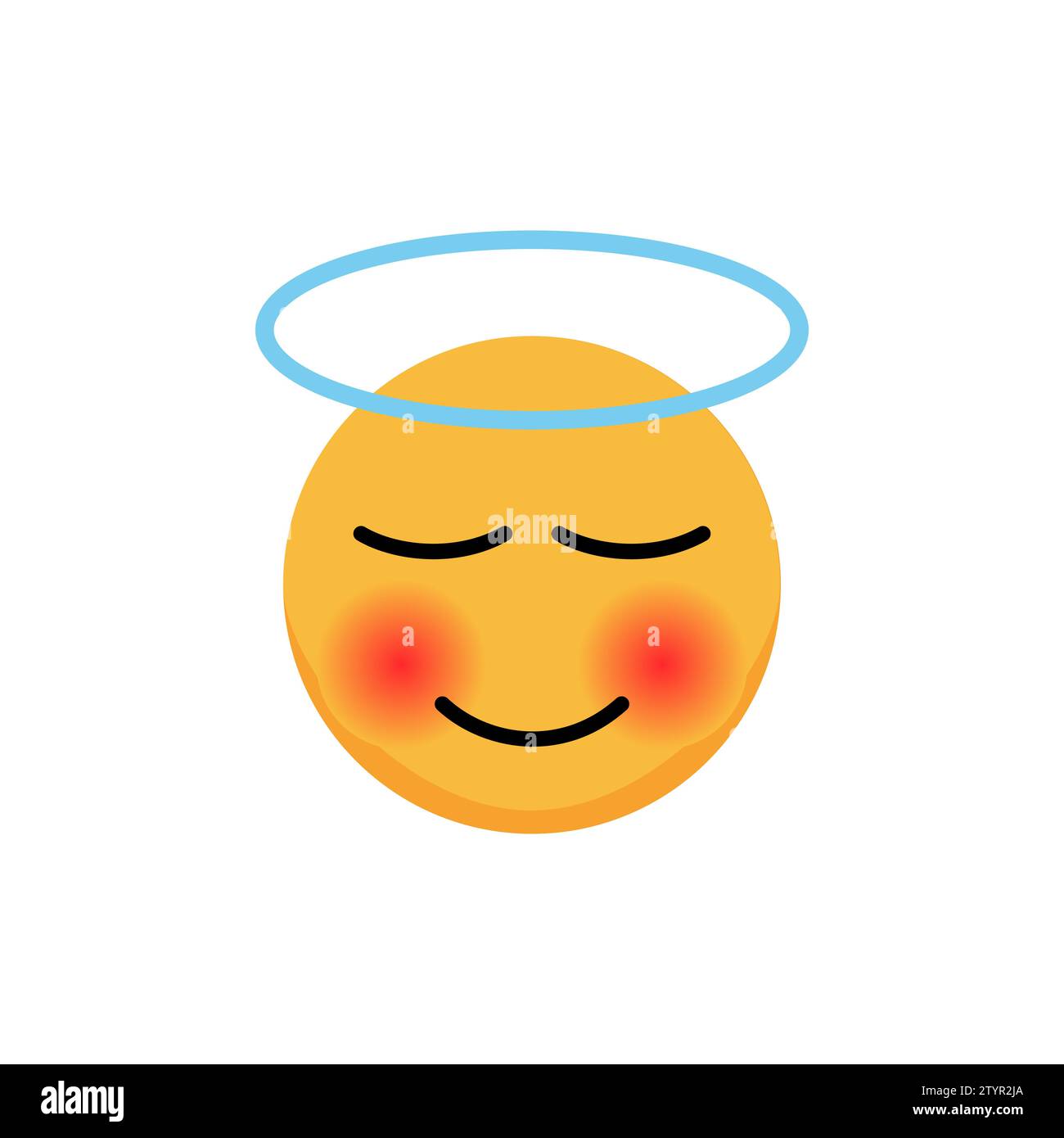 Smiley with a halo. Cartoon emoji. Vector illustration Stock Vector ...