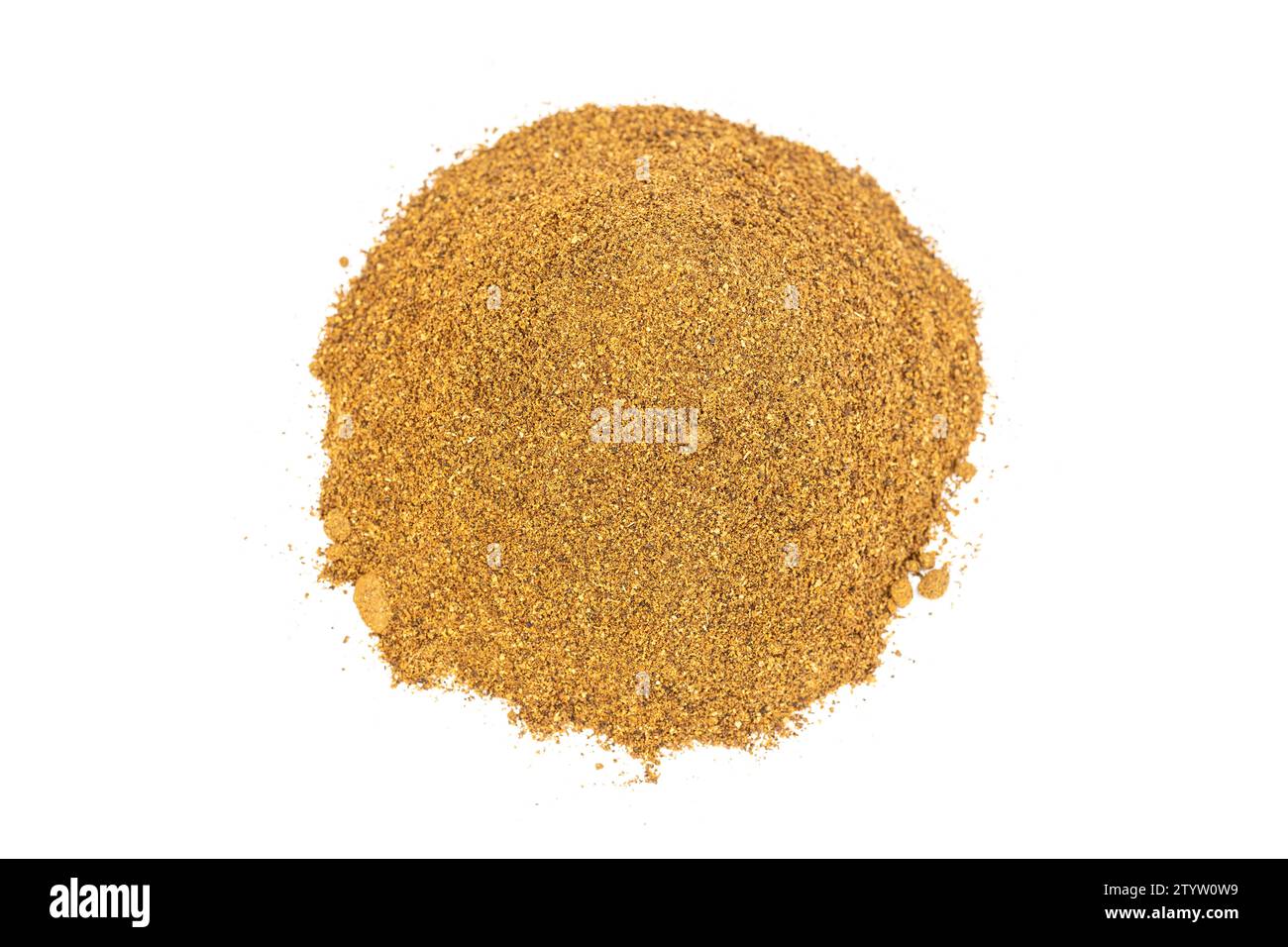 Organic neem fertilizer pile on white isolated background. top view ...