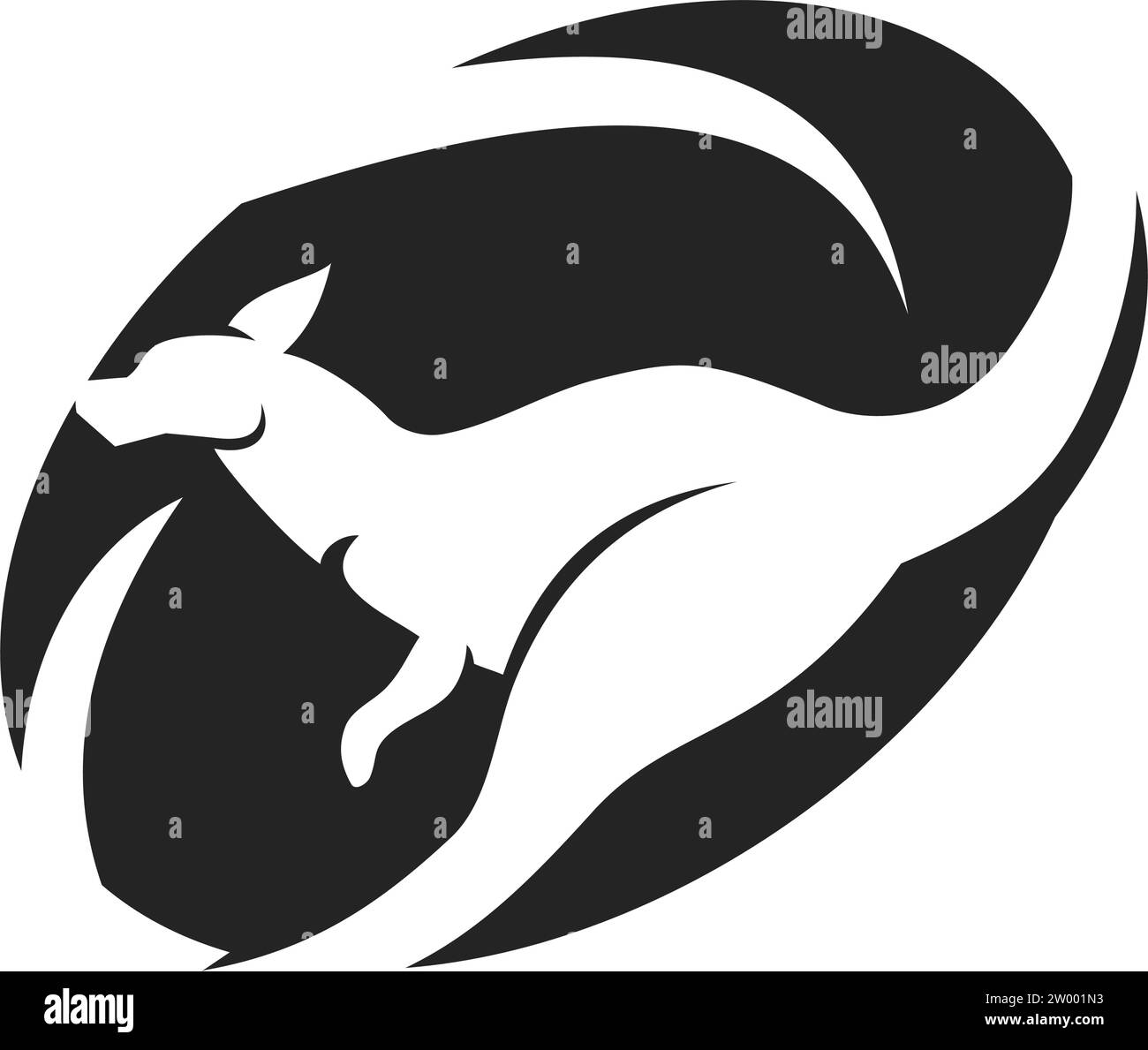 Kangaroo Logo template Isolated. Brand Identity. Icon Abstract Vector ...