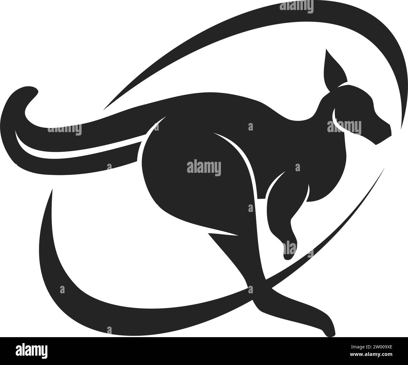 Kangaroo Logo template Isolated. Brand Identity. Icon Abstract Vector ...